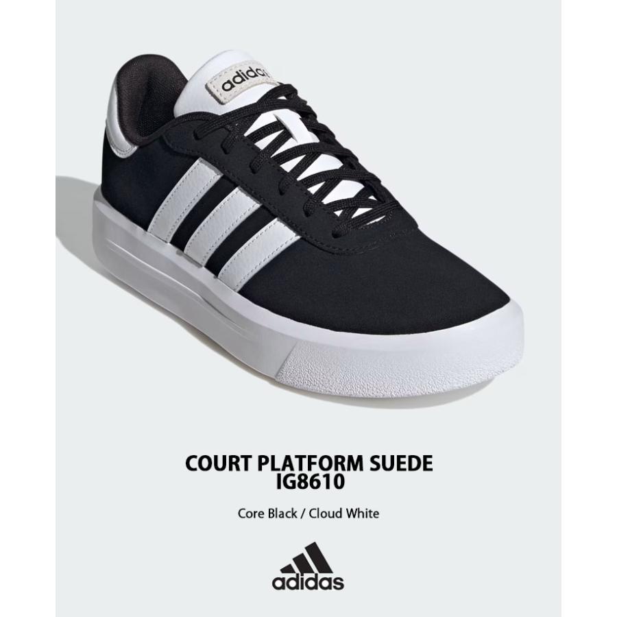 adidas アディダス スニーカー 厚底 COURT PLATFORM SUEDE IG8610 コート プラットフォーム スエード ...