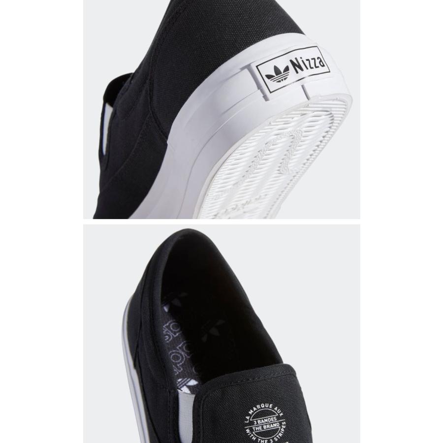 adidas アディダス スリッポン スニーカー NIZZA RF SLIP ニッツァ RF スリップ S23722 CORE BLACK ...