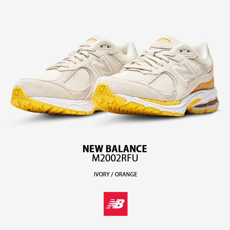 New Balance ニューバランス レディース スニーカー M2002RFU IVORY ORANGE シューズ M2002R FU 本革 スエード メッシュ アイボリー オレンジ ...