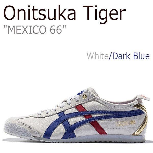 Onitsuka Tiger（オニツカタイガー） スニーカー メキシコ 66 ホワイト ダークブルー D507L.0152 1183B511 ...