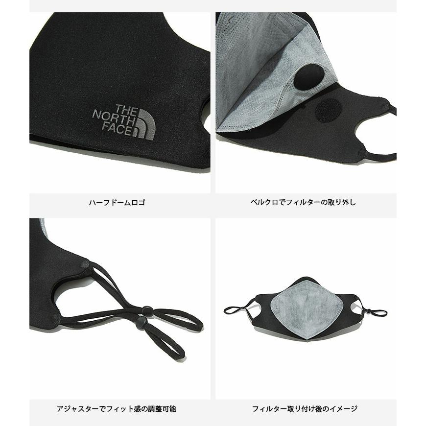 THE NORTH FACE ノースフェイス マスク TNF FILTER MASK BLACK フィルター付き 不織布フィルター マスク ...