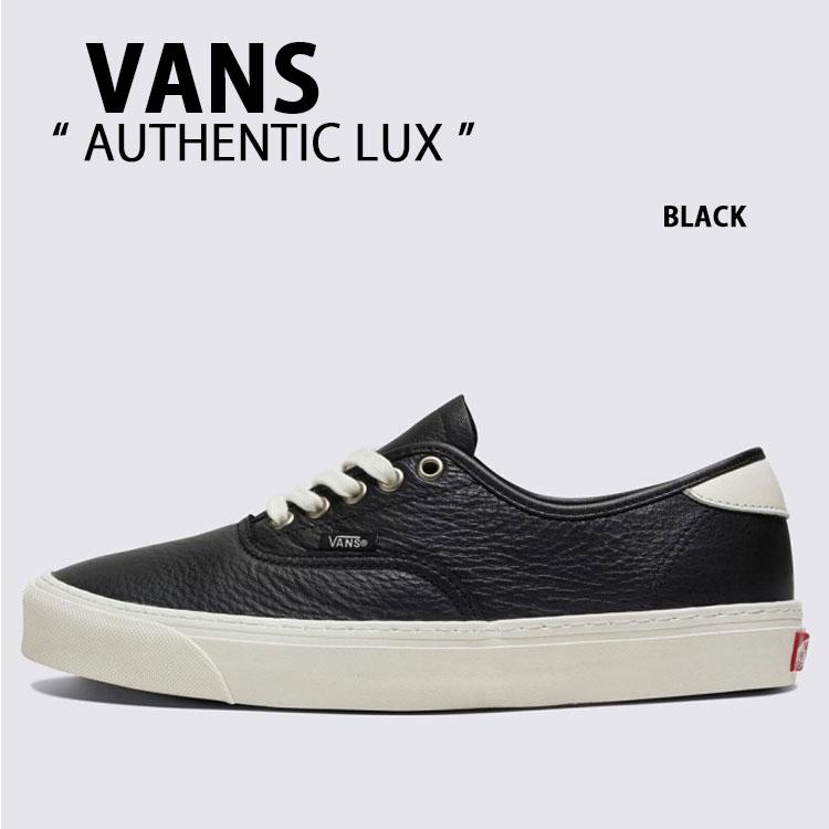 VANS スニーカーVANS ヴァンズ バンズ【箱なし】AUTHENTIC LUX オーセンティック ラックスBLACK ブラック黒 白 モノトーン レザー メンズ レディース スニーカー 靴 ローカット スケシュー VANS（ヴァンズ） バンズ スニーカー AUTHENTIC LUX BLACK VN000CZKBLK