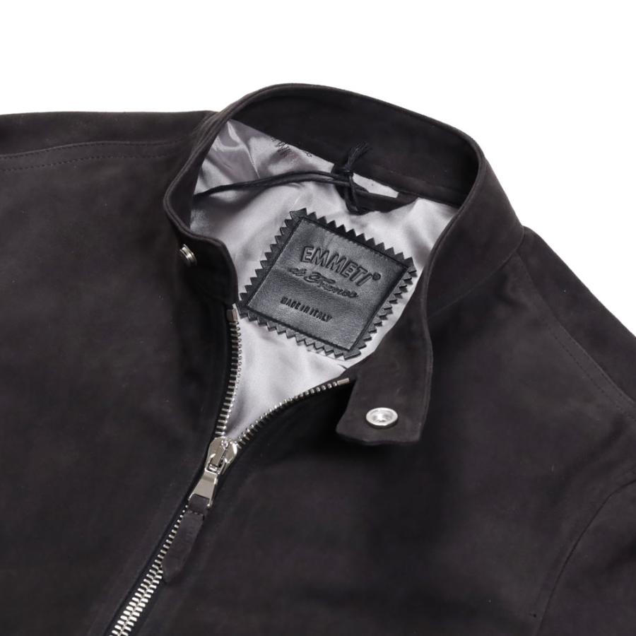 EMMETI エンメティ MASSIMO SILVER マッシモ CAMOSCIO ゴートスエード シングルライダース シルバー金具 メンズ ダークグレー 【国内正規品】 : Snow ...