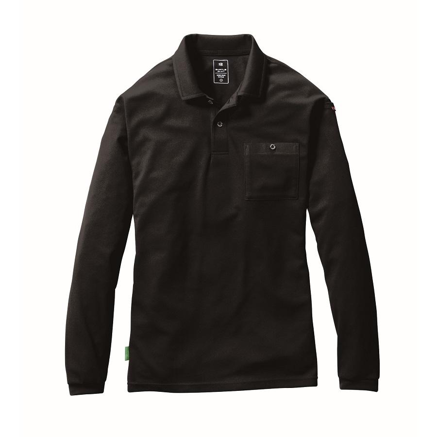 3XL 165 長袖ポロシャツ BURTLE 作業服 バートル ユニセックス ポリエステル100％ 消臭 吸汗速乾 UVカット ストレッチ 襟付き ニット 作業着 オールシーズン ...