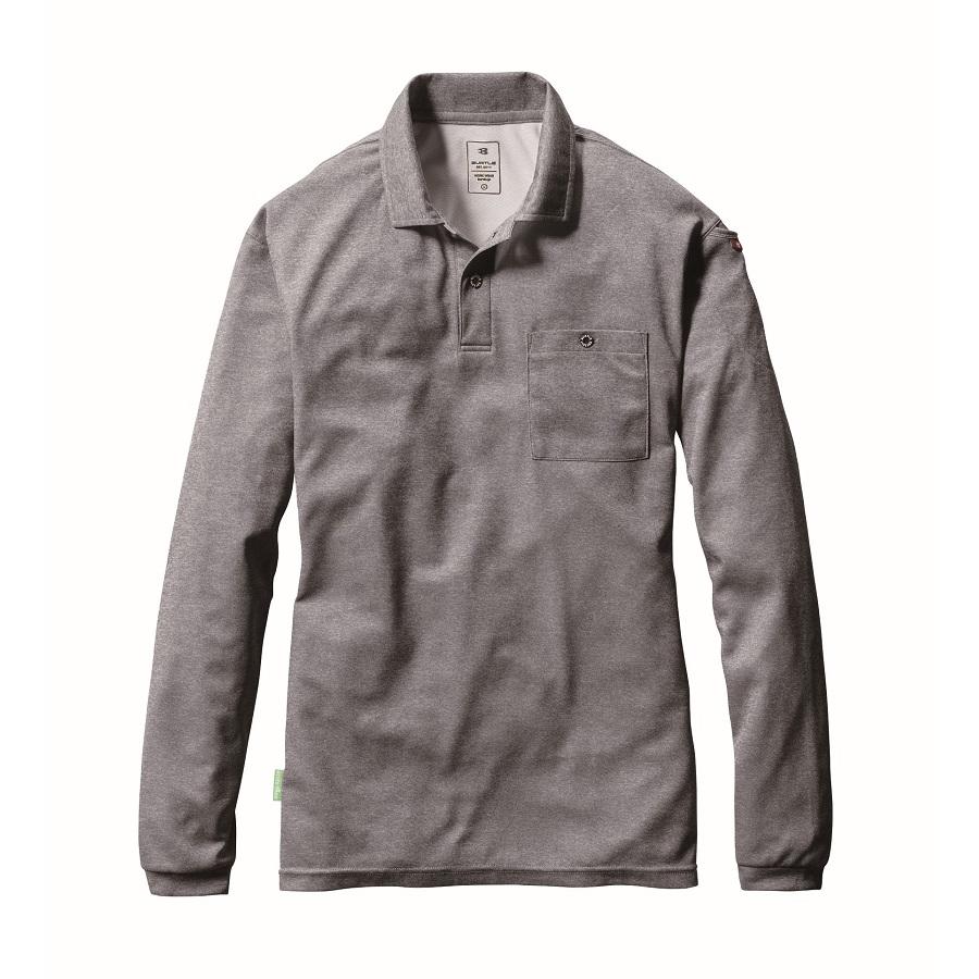 3XL 165 長袖ポロシャツ BURTLE 作業服 バートル ユニセックス ポリエステル100％ 消臭 吸汗速乾 UVカット ストレッチ 襟付き ニット 作業着 オールシーズン ...