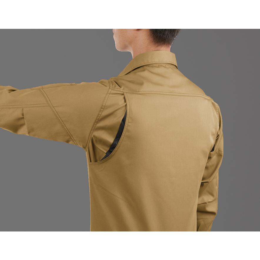 BURTLE 4L 1715 長袖シャツ ユニセックス 作業服 バートル オールシーズン 制電ケア ストレッチ 作業着 襟付 Yシャツ ワークウェア ワークシャツ : Snup WK スナップ ...