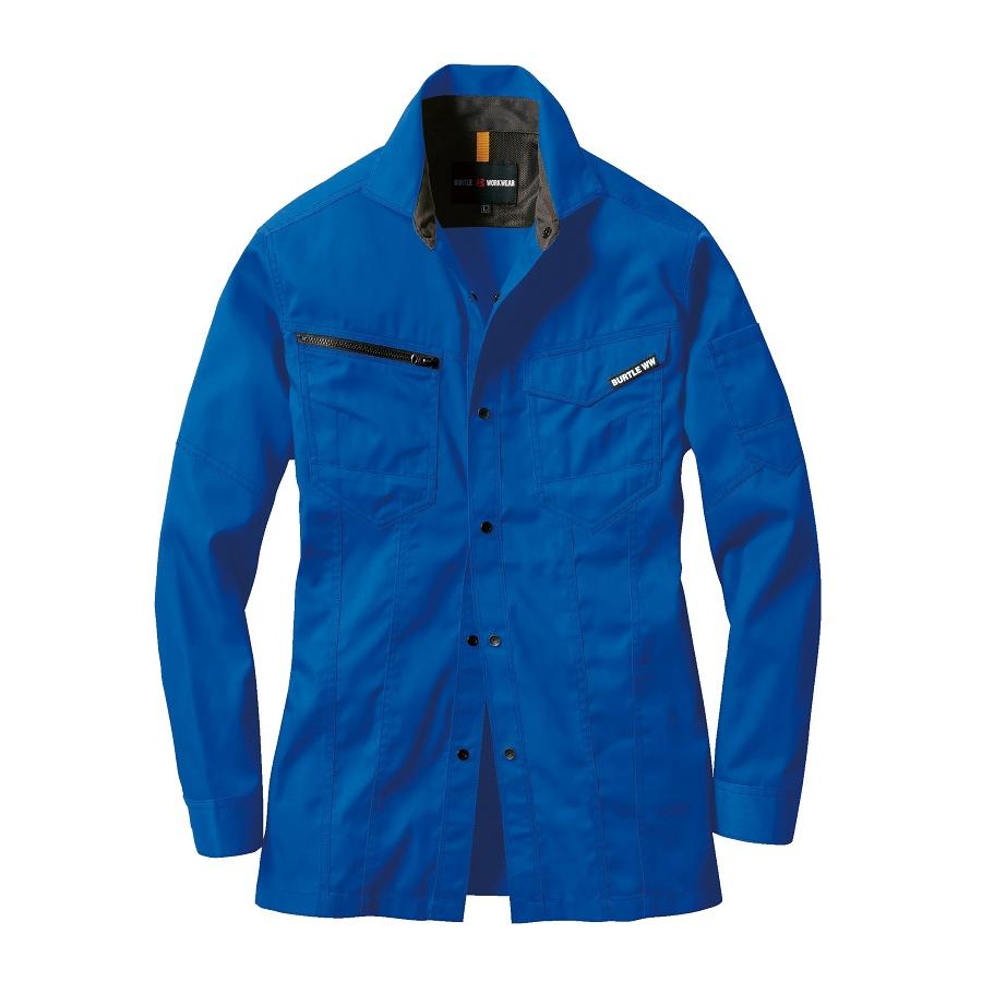 BURTLE（バートル） 5L 1715 長袖シャツ ユニセックス 作業服 オールシーズン 制電ケア ストレッチ 作業着 襟付 Yシャツ ワークウェア ワークシャツ : Snup WK ...