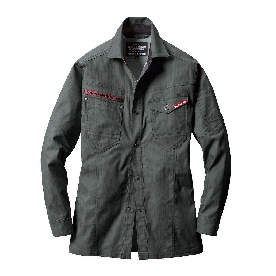 BURTLE 3L 1815 長袖シャツ 作業服 ユニセックス 制電ケア クレイジーストレッチ 形態安定 長袖 ブルゾン 作業着 ワークウェア バートル オールシーズン : Snup WK ...