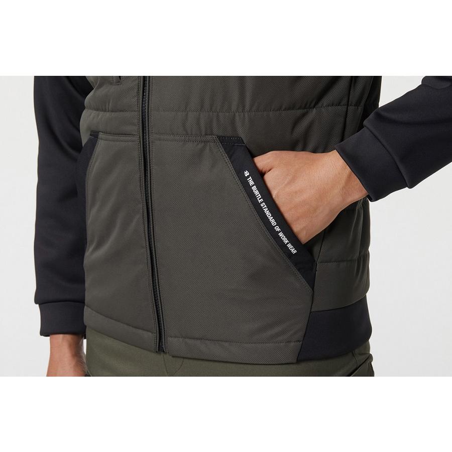 BURTLE（バートル） XXL 3210 防風フーディジャケット 防寒着 作業服 THERMOCRAFT ユニセックス ストレッチ 撥水 防水 保温 サーモクラフト電熱パッド対応 ...