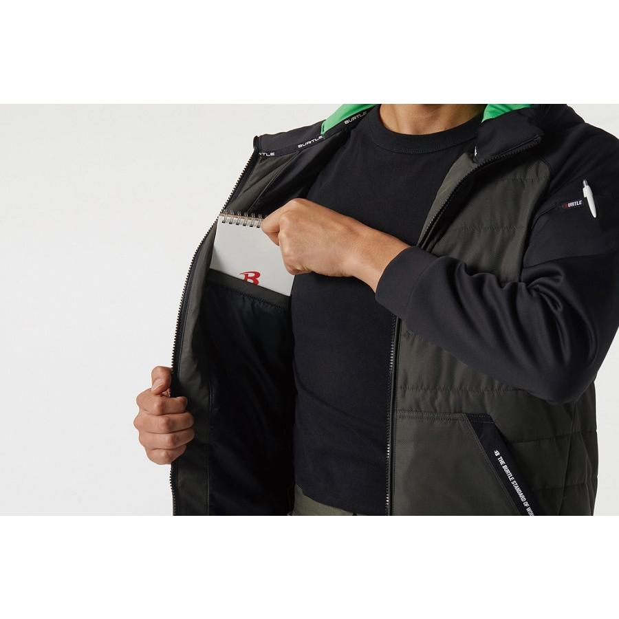 BURTLE S-XL 3210 防風フーディジャケット 防寒着 作業服 バートル THERMOCRAFT ユニセックス ストレッチ 撥水 防水 保温 サーモクラフト電熱パッド対応 ...