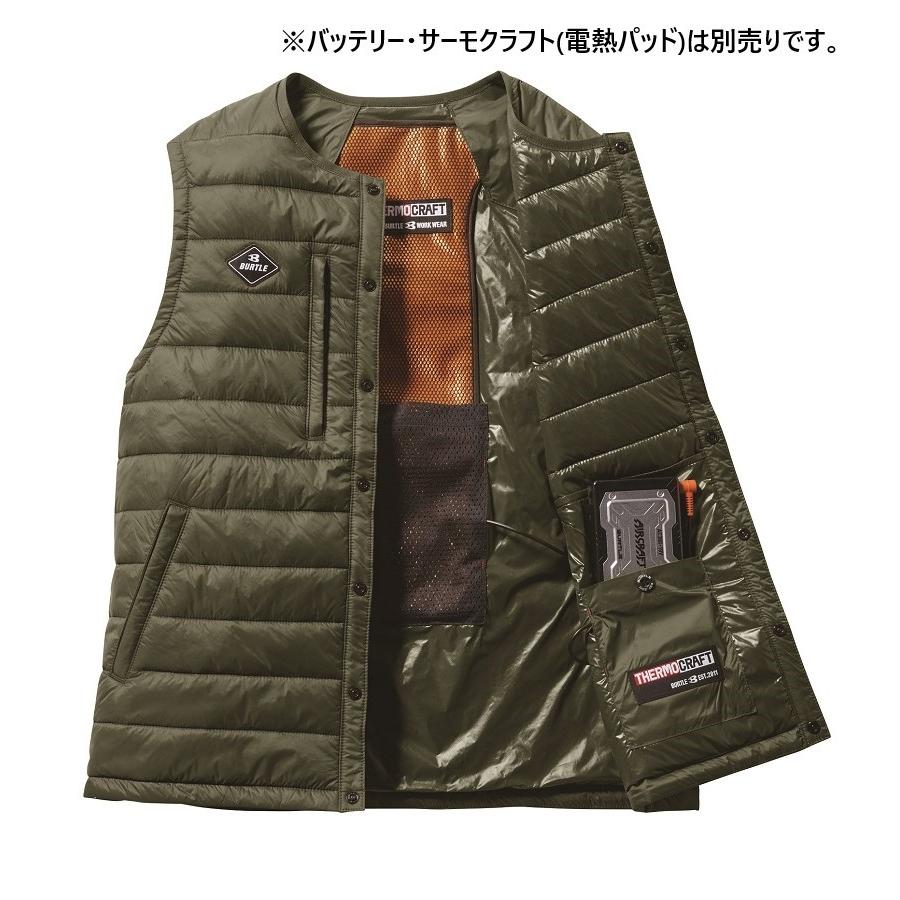 BURTLE S-XL 3254 ダウンベスト 2023年モデル 防寒着 作業服 バートル THERMOCRAFT ユニセックス 撥水 軽量 ...