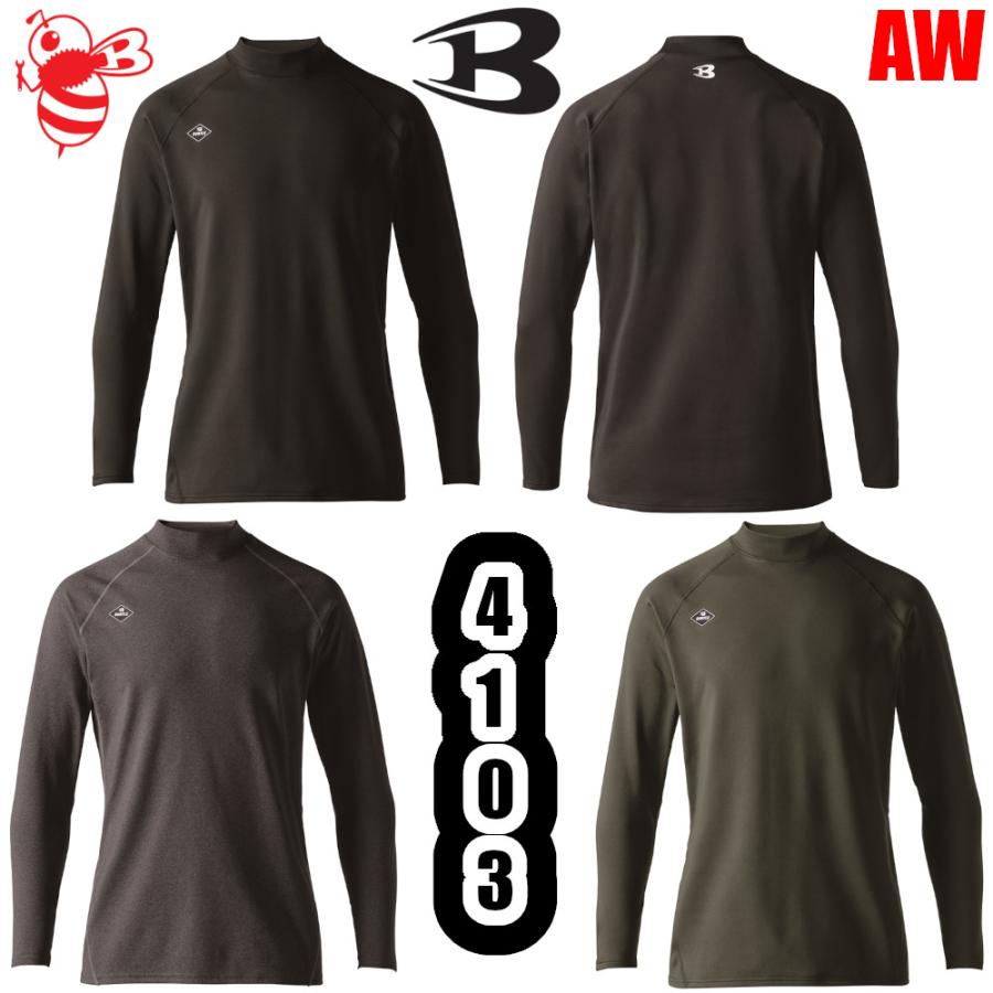 S-XXL 4103 ホットフィットTシャツ BURTLE ユニセックス 防寒 作業服 裏起毛 制電 消臭 吸汗速乾 ストレッチ 肌着 インナー 秋冬用 返品交換不可 バートル ...