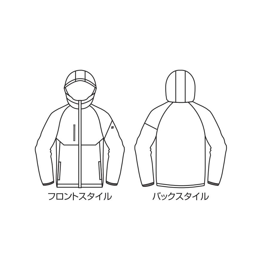 BURTLE S-XL 480 フーディジャケット ユニセックス 防寒 強撥水性 防風性 ストレッチ 軽量 耐水圧5,000mm ジャンパー ブルゾン 防寒着 作業服 作業着 バートル ...