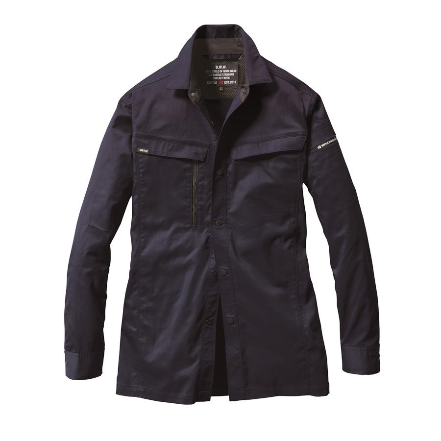 BURTLE 5L 6215 長袖シャツ ユニセックス 作業服 オールシーズン 制電ケア ストレッチ 帯電防止性 SDGs 作業着 長袖 ワークウェア バートル : Snup WK スナップ ...