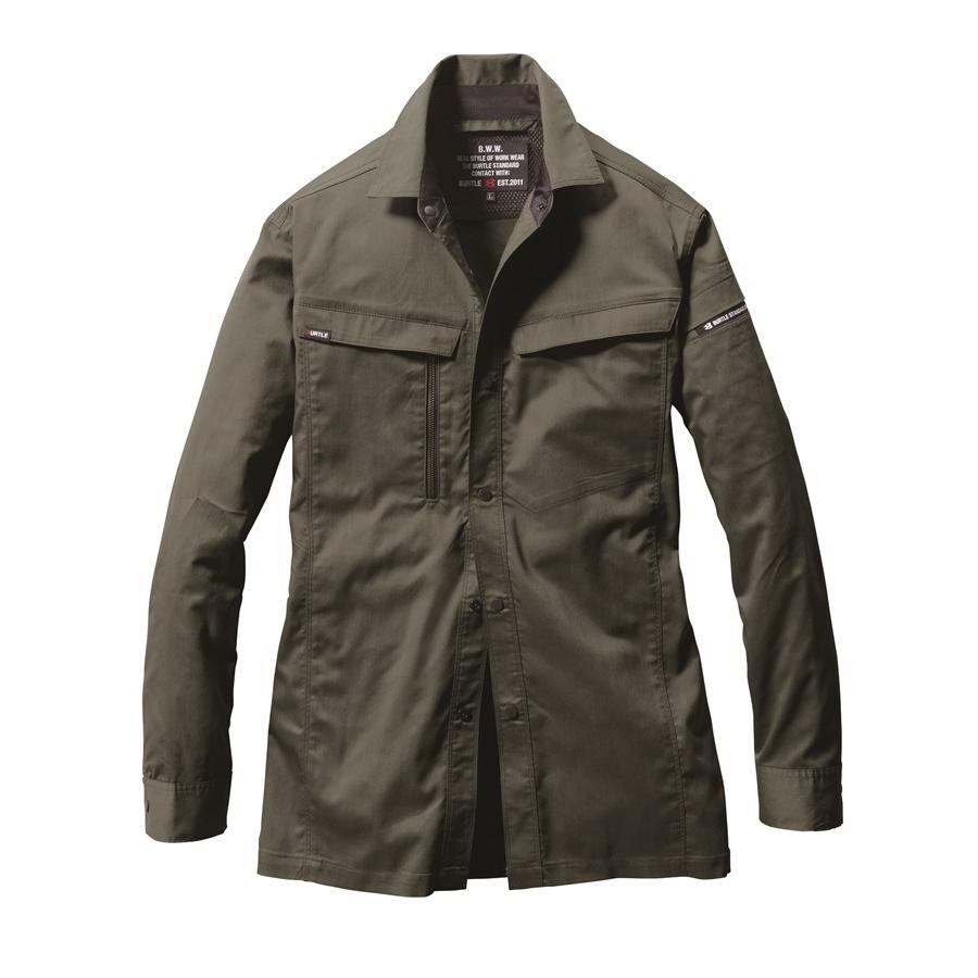 BURTLE S-LL 6215 長袖シャツ ユニセックス 作業服 オールシーズン 制電ケア ストレッチ 帯電防止性 SDGs 作業着 長袖 ワークウェア バートル : Snup WK ...
