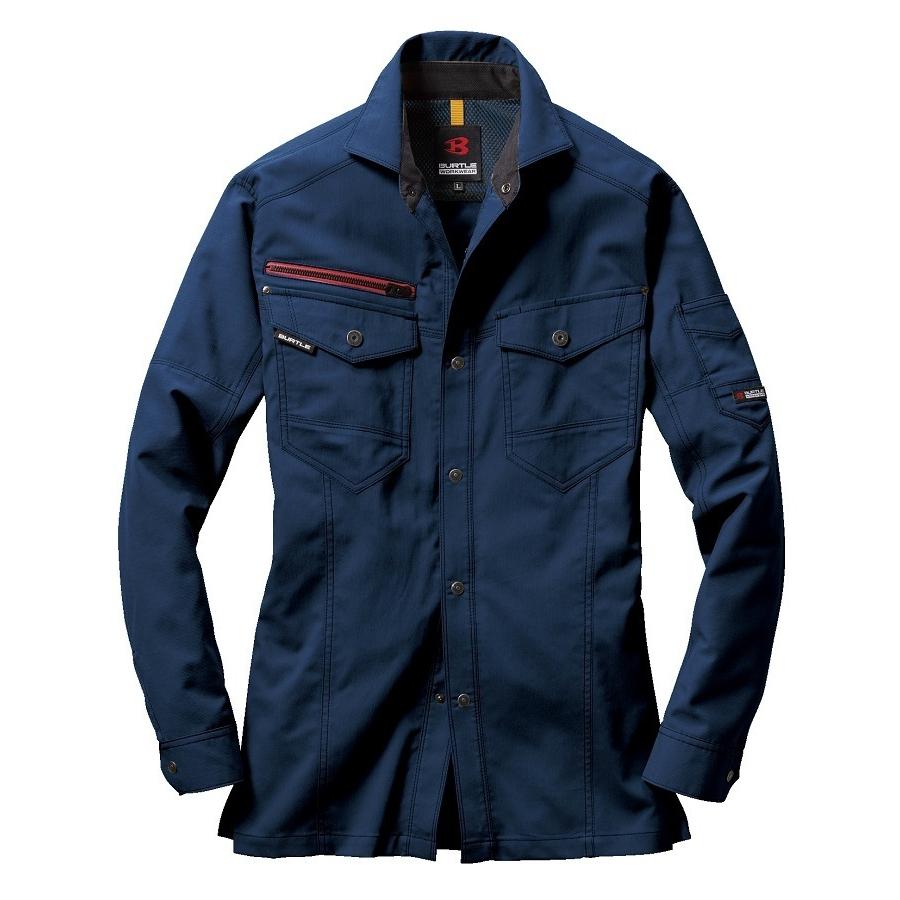 BURTLE 4L 7045 長袖シャツ 作業服 ユニセックス 年間用 吸汗速乾 形態安定 制電 ストレッチ 作業着 襟付き ワークウェア オールシーズン バートル : Snup WK ...