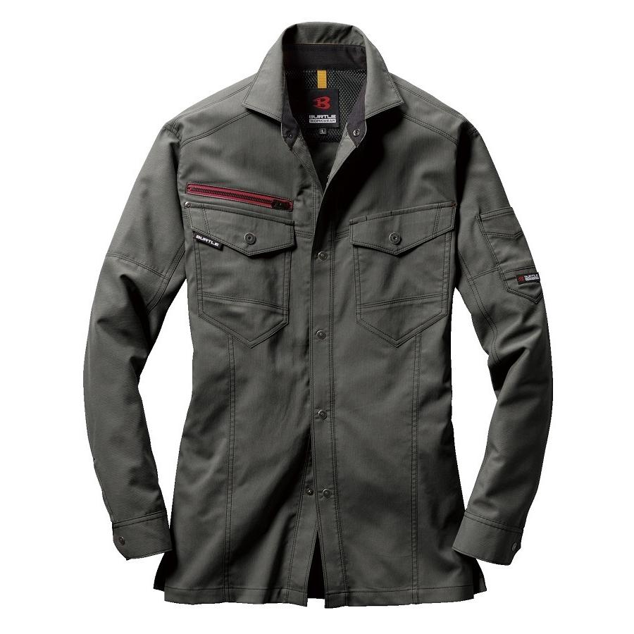 BURTLE 4L 7045 長袖シャツ 作業服 ユニセックス 年間用 吸汗速乾 形態安定 制電 ストレッチ 作業着 襟付き ワークウェア オールシーズン バートル : Snup WK ...