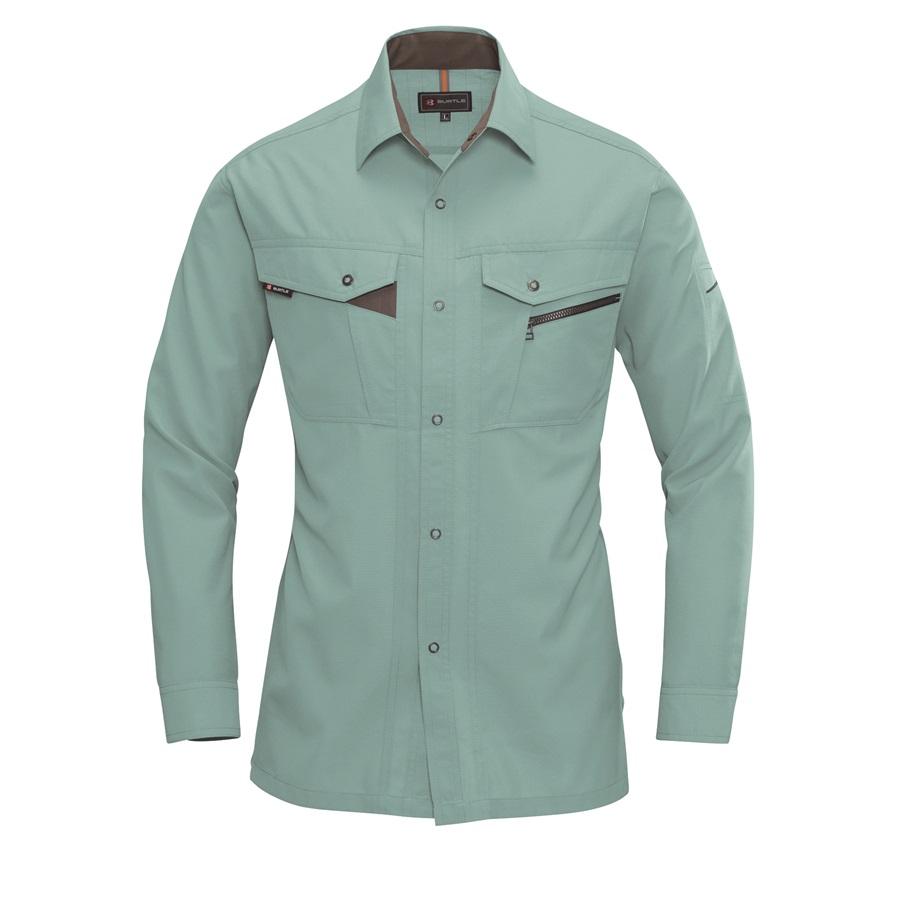 BURTLE 5L 7063 長袖シャツ 作業服 オールシーズン ストレッチ 吸水速乾 制電ケア設計 防汚性 形態安定性 作業着 長袖 ジャケット ワークウェア バートル : Snup WK ...
