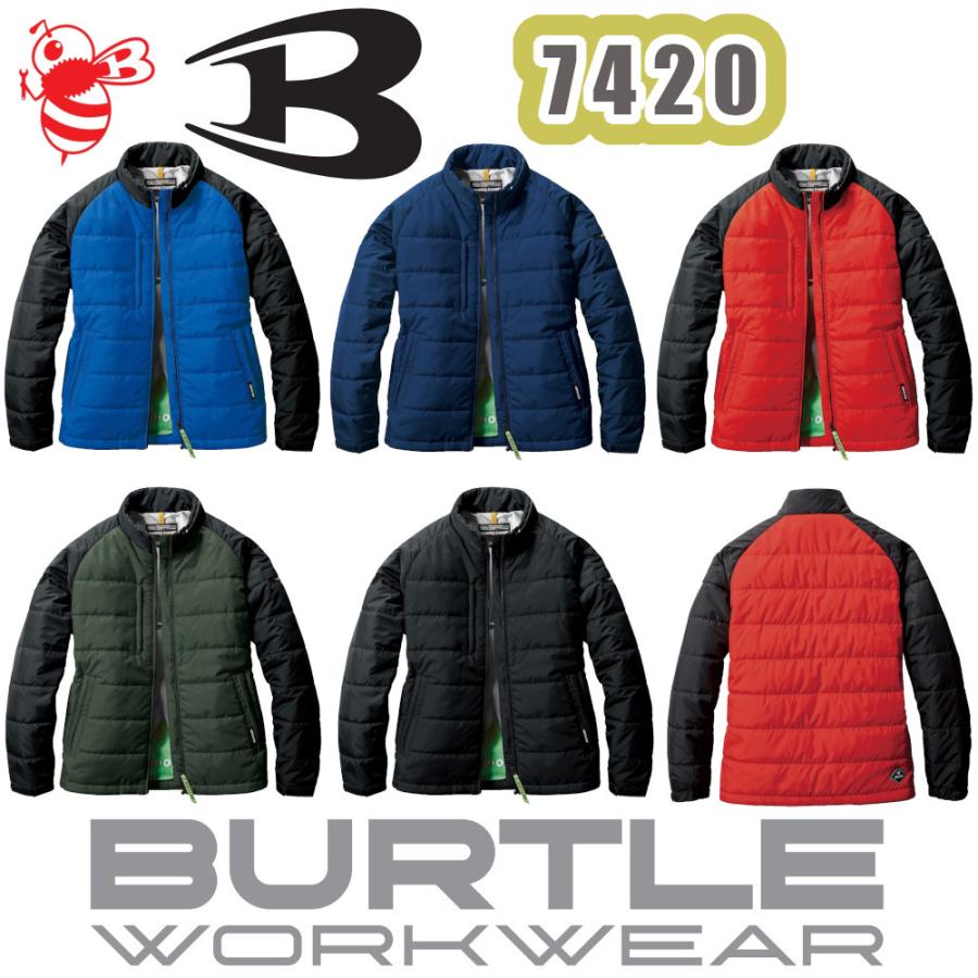 S-LL 7420 軽防寒ジャケット BURTLE 作業服 撥水性 防風性 発熱 帯電防止 ユニセックス バートル ブルゾン ジャンパー アウター ワークウェア : burtle-7420 ...