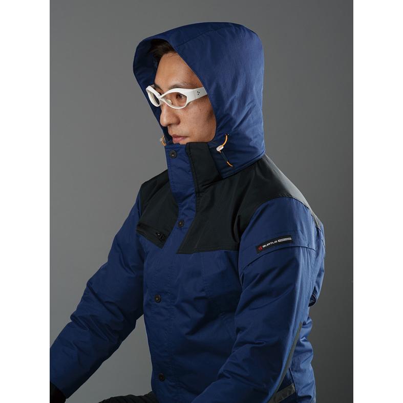 BURTLE 4L 7610 防水防寒 ジャケット 大型フード付 防寒着 作業服 バートル ユニセックス 耐水圧10,000mm 撥水 透湿性8,000g/m2/24hrs ブルゾン ...