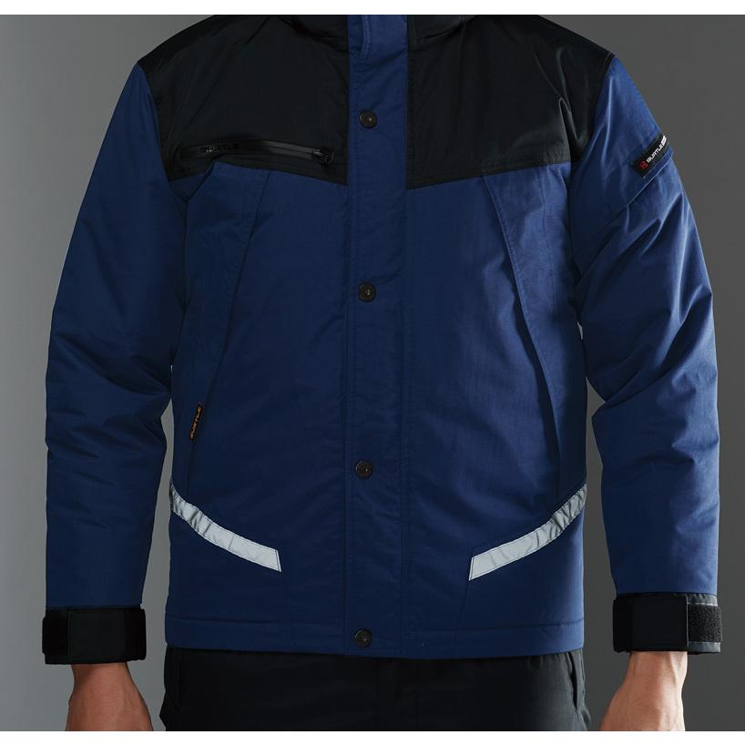 BURTLE（バートル） SS-LL 7610 防水防寒 ジャケット 大型フード付 防寒着 作業服 ユニセックス 耐水圧10,000mm 撥水 透湿性8,000g/m2/24hrs ブルゾン ...