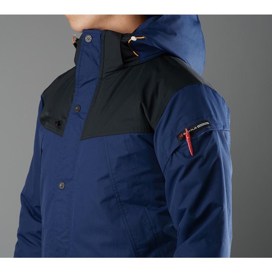 BURTLE（バートル） SS-LL 7610 防水防寒 ジャケット 大型フード付 防寒着 作業服 ユニセックス 耐水圧10,000mm 撥水 透湿性8,000g/m2/24hrs ブルゾン ...