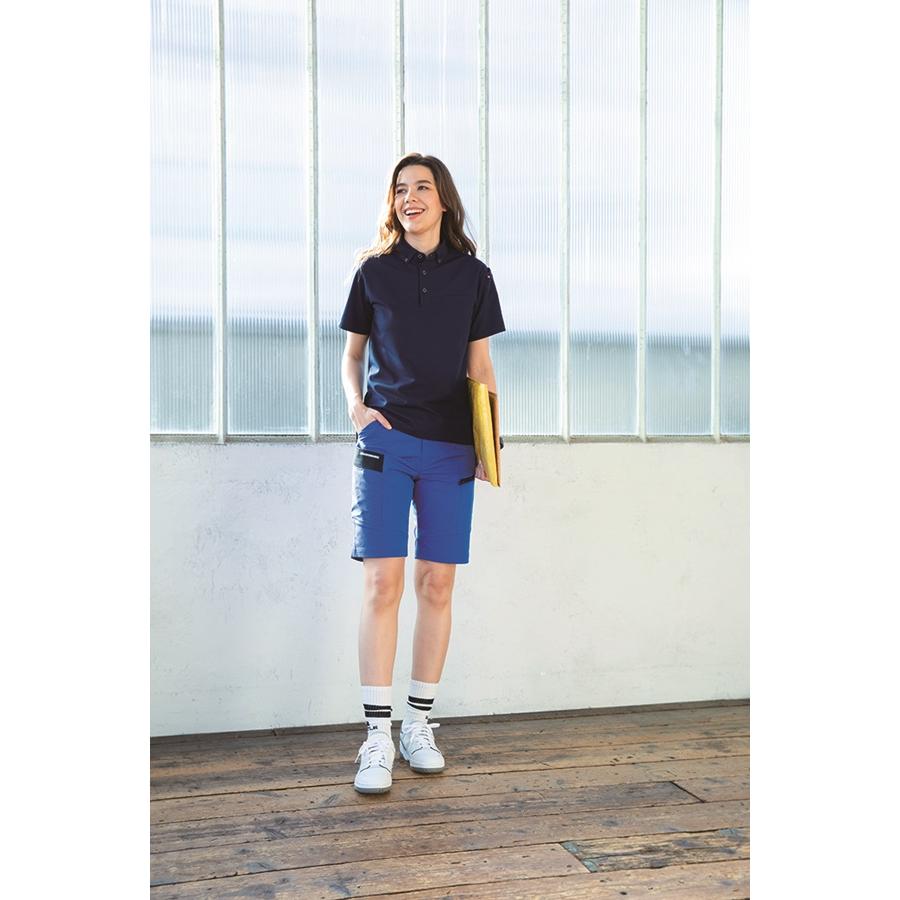 4L 9707 ショートカーゴパンツ BURTLE ユニセックス 夏用 作業服 制電ケア 吸汗速乾 ストレッチ エコロジー SDGs 作業着 ハーフパンツ 作業ズボン バートル :burtle ...