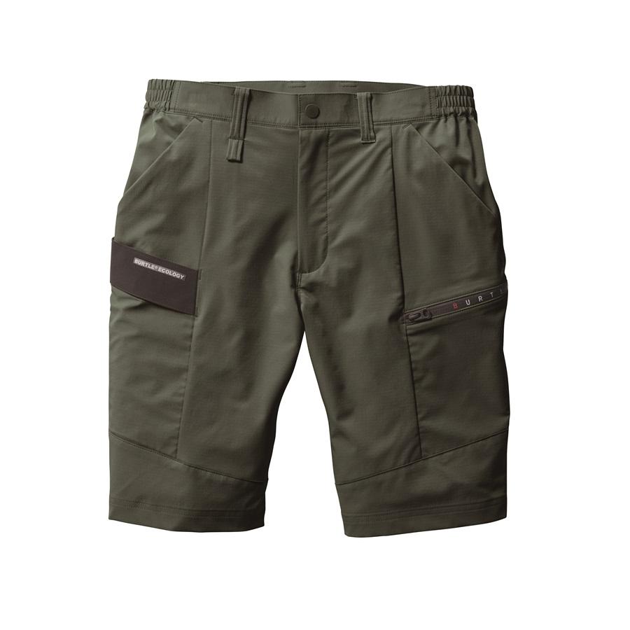 4L 9707 ショートカーゴパンツ BURTLE ユニセックス 夏用 作業服 制電ケア 吸汗速乾 ストレッチ エコロジー SDGs 作業着 ハーフパンツ 作業ズボン バートル ...