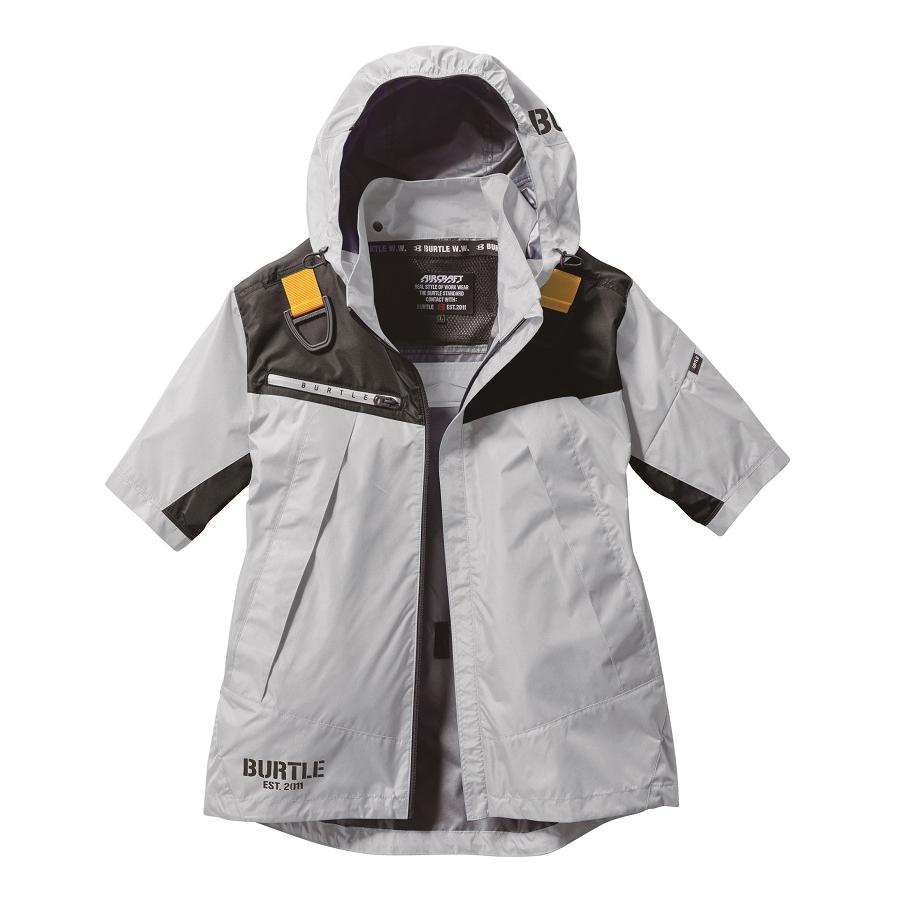 S-XL AC1196 ACフーディ半袖ジャケット 2023年モデル AIRCRAFT BURTLE 空調服 作業服 バートル エアークラフト空調ウェア ユニセックス 熱中症対策予防 ...
