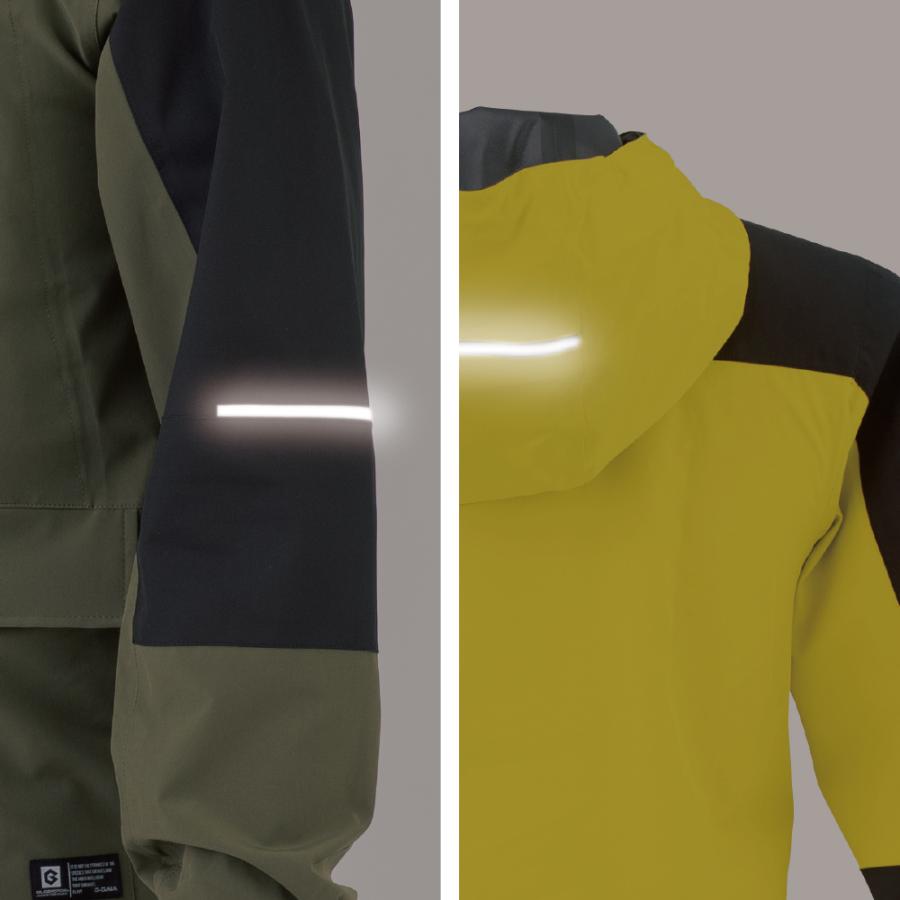 4L-5L G-5411 4WAYストレッチレインジャケット GLADIATOR ユニセックス 透湿防水 防寒 作業服 反射 合羽 グラディエーター ジャンパー ブルゾン コーコス信岡 ...