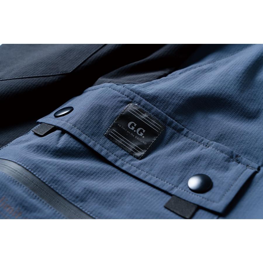 SOWA S-LL 0328-07 ハーフパンツ G.G. 作業服 夏用 接触冷感性 高視認性 吸汗速乾 消臭 軽量 ストレッチ 作業ズボン ショートカーゴパンツ ワークウェア 作業着 桑和 ...