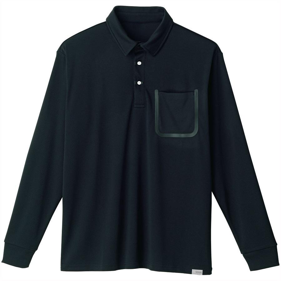 SOWA 5L 8005-50 長袖ポロシャツ 胸ポケット付き 夏用 作業服 ニット 襟付き 接触冷感 遮熱 消臭 吸汗速乾 ストレッチ ワークウェア 作業着 ビッグサイズ : Snup WK ...