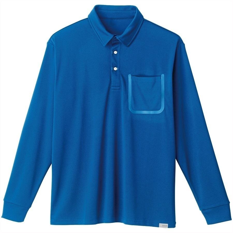 SOWA 5L 8005-50 長袖ポロシャツ 胸ポケット付き 夏用 作業服 ニット 襟付き 接触冷感 遮熱 消臭 吸汗速乾 ストレッチ ワークウェア 作業着 ビッグサイズ : Snup WK ...