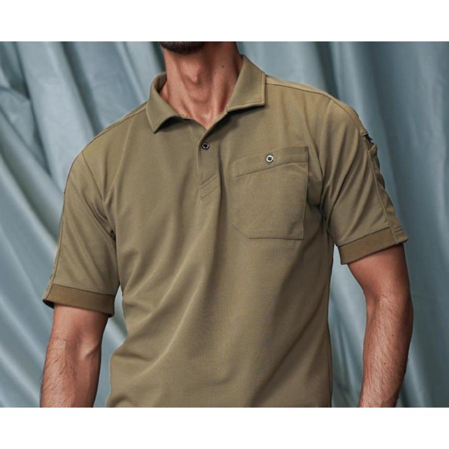 寅壱 S-3L 5880-621 半袖ポロシャツ 作業服 吸汗性 消臭テープ ポリエステル100％ 軽量 UVカット 形状安定衿 作業着 ワークウェア TORAICHI 襟付き ニット ...