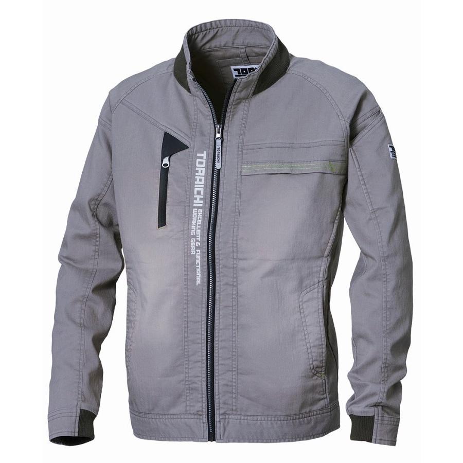 S-3L 8880-124 デニムワークジャケット 寅壱 作業服 春夏用 軽量 ストレッチ 接触冷感 ブルゾン TORAICHI 作業着 ワークウェア トライチ QuickFree ...