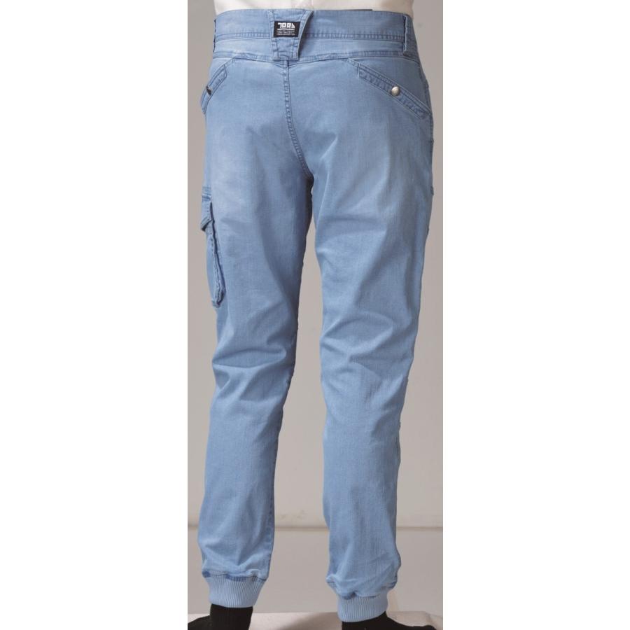 寅壱 3L 作業服 春夏用 デニムカーゴジョガーパンツ 8970-235 TORAICHI ストレッチ 接触冷感 裾ゴム ワークパンツ ジーンズ 作業着 デニムウェア ワークウェア ...