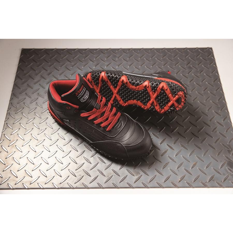 ジーベック 23-29cm 85129 プロスニーカー 現場靴 XEBEC 安全靴 鋼製先芯 耐油性 グリップ力 JSAA A種 セーフティスニーカー 反射材 作業靴 レディース対応 4E ...