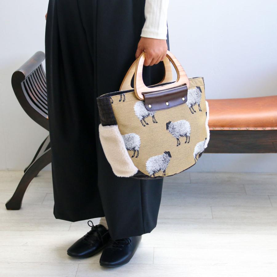 ウッドハンドル タウン トート バッグ SOARSOLe 公式 ファスナー ゴブラン ジャガード 日本製 ソアソウル DOLLY ドリー 4156 ひつじ : SOARSOLe公式Yahoo ...