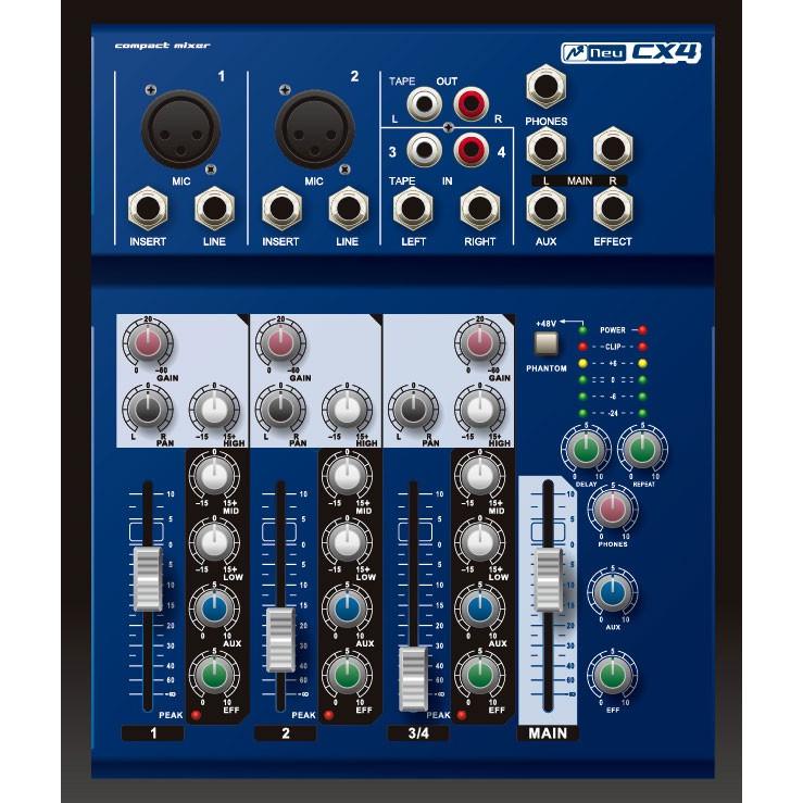Nue ヌー 4CH 簡易 ミニ ミキサー CX4 PA 音響 4チャンネル 省スペース ミニサイズ : SOAR SOUND - 通販 ...