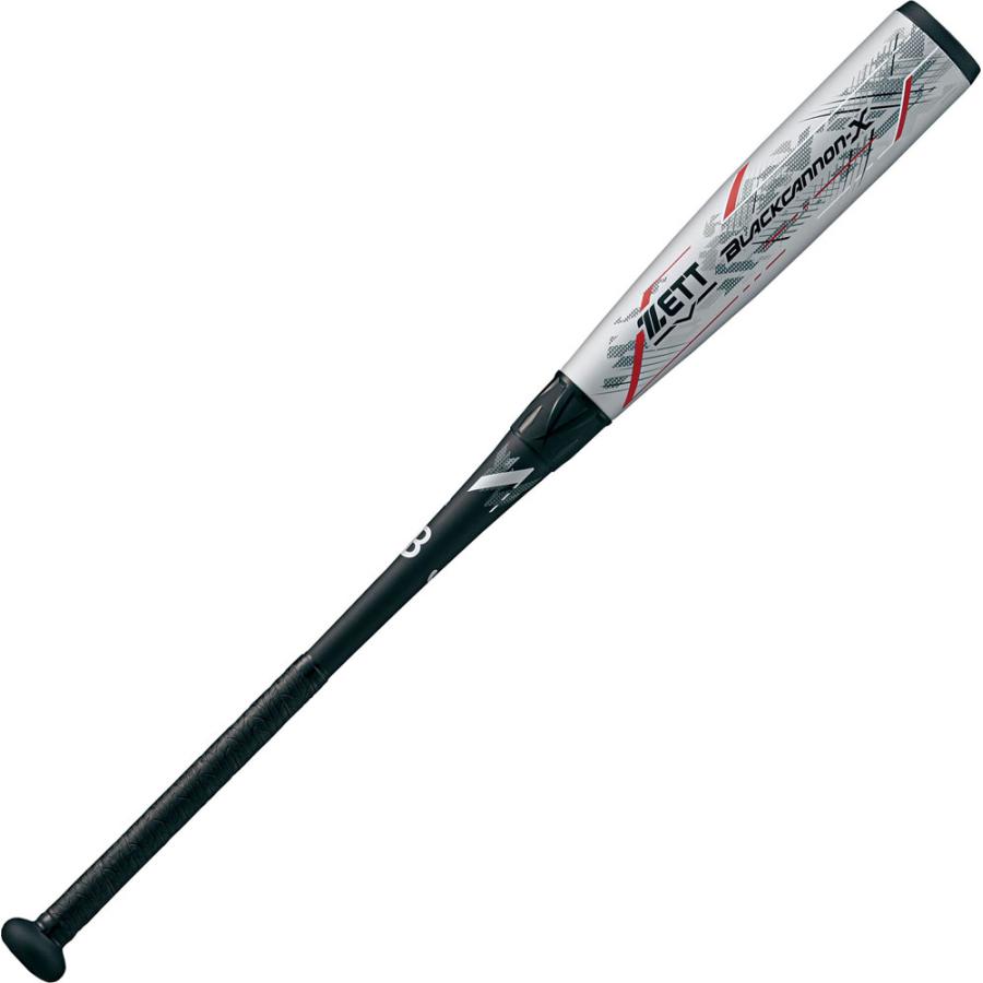 ゼット（ZETT）野球 一般軟式バット ブラックキャノン X エックス（10 Ten）22aw ブラック×シルバー 84cm/680g ヘッドバランス BCT35274-1913 ...
