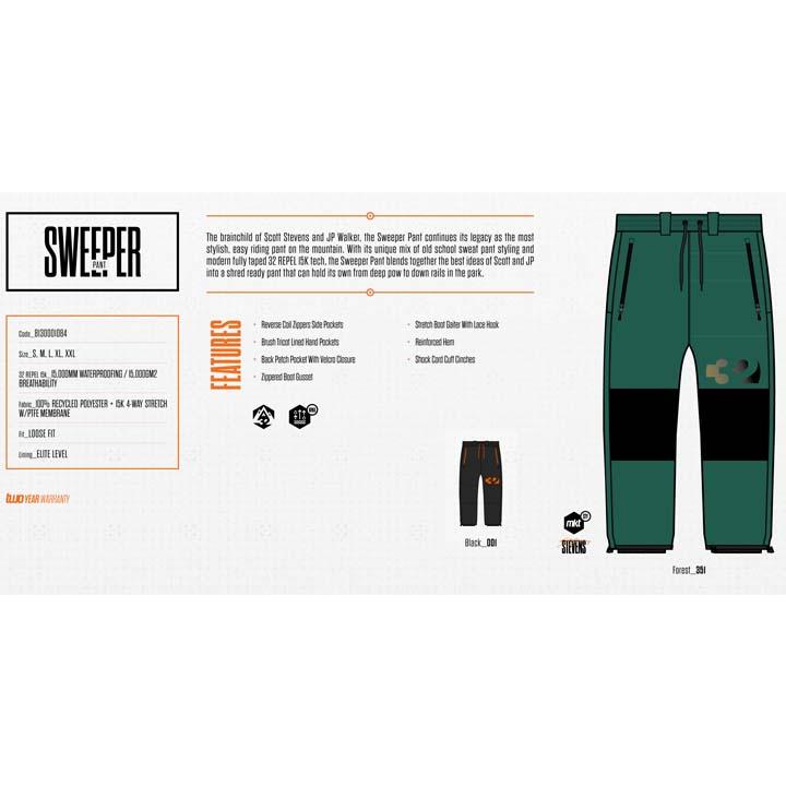 22-23 THIRTYTWO サーティーツー SWEEPER PANT スイーパーパンツ スノーボードウェアー メンズ パンツ スノボ ...