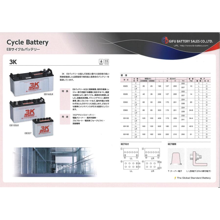 3K EB100T サイクルバッテリー : eb100t : ソシオストア - 通販 - Yahoo!ショッピング