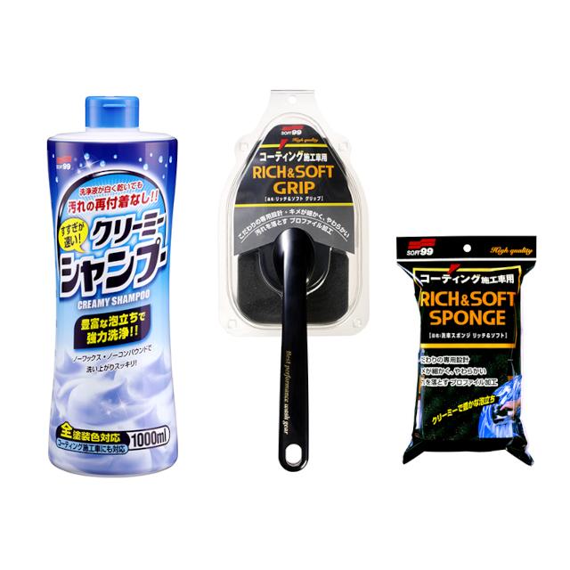 ソフト99 【送料無料】すすぎが速いクリーミーシャンプー 洗車スポンジセット : soft99 e-mono - 通販 - Yahoo!ショッピング