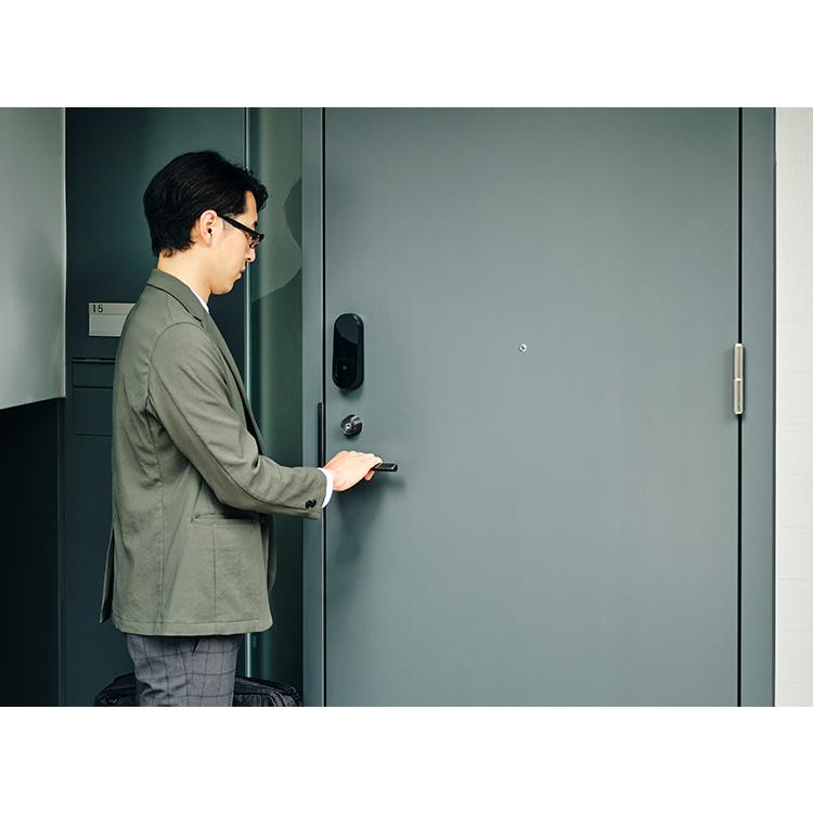 POWER 【アウトレット】Qrio Pad キュリオパッド スマートロック カード式 暗証番号 ブラック 黒 鍵 Qrio Lock拡張 ...