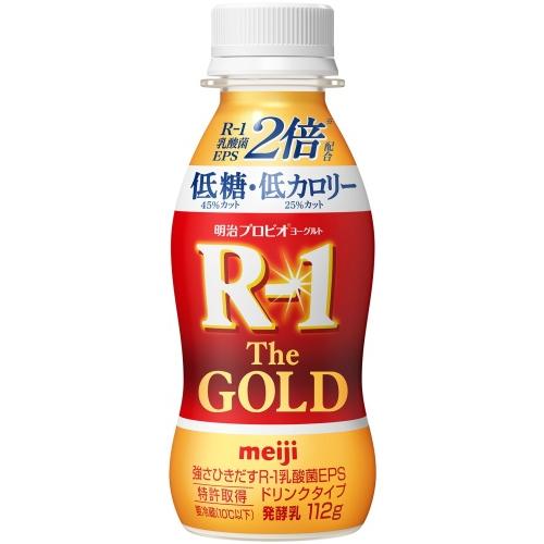 明治プロビオヨーグルト 明治 R-1 プロビオヨーグルト ドリンクタイプ The GOLD 低糖 低カロリー 112g ペットボトル 24本入 乳酸菌飲料 R1 乳酸菌 EPS 冷蔵 ...