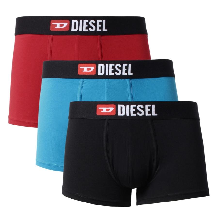 DIESEL ディーゼル 3Pボクサーパンツ 00ST3V 0WAWD E5246 XL ブラック/ライトブルー/レッド メンズ ポイント利用 : Select Soleil ヤフー店 ...