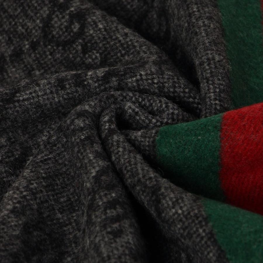 GUCCI グッチ マフラー 570603 3G200 1466 LEAD/DARK GREEN ポイント利用 : Select Soleil ...