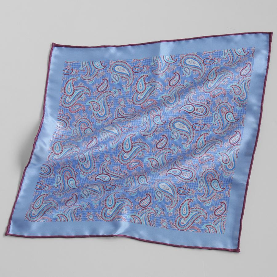 【Silvio Fiorello／シルヴィオ・フィオレッロ】シルクポケットチーフ ペイズリー チーフ 高級 ブランド イタリア 御洒落 メンズ ...