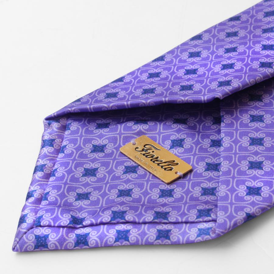 【Silvio Fiorello／シルヴィオ・フィオレッロ】シルクネクタイ プリント／ ルネッサンス パープル おしゃれ 高級 ギフト 贈り物 ...