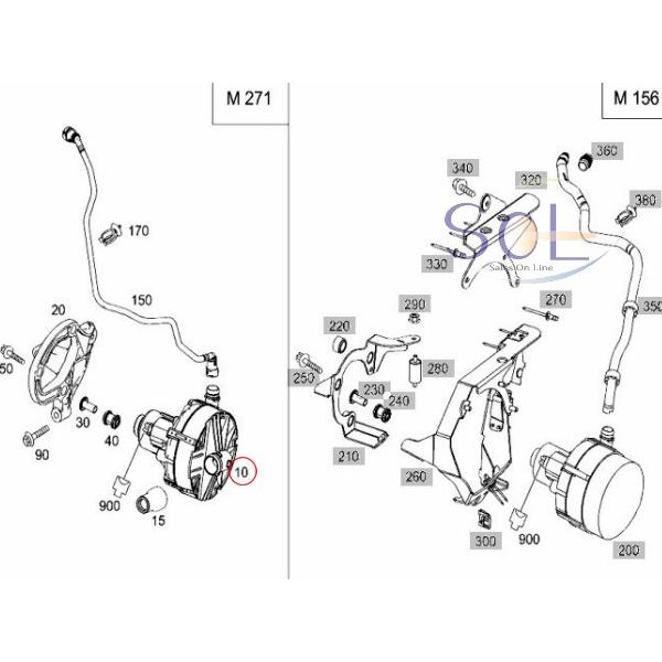 Mercedes-Benz ベンツ W204 W207 W212 エアポンプ エアーポンプ セカンダリーポンプ C180 C200 C250 ...